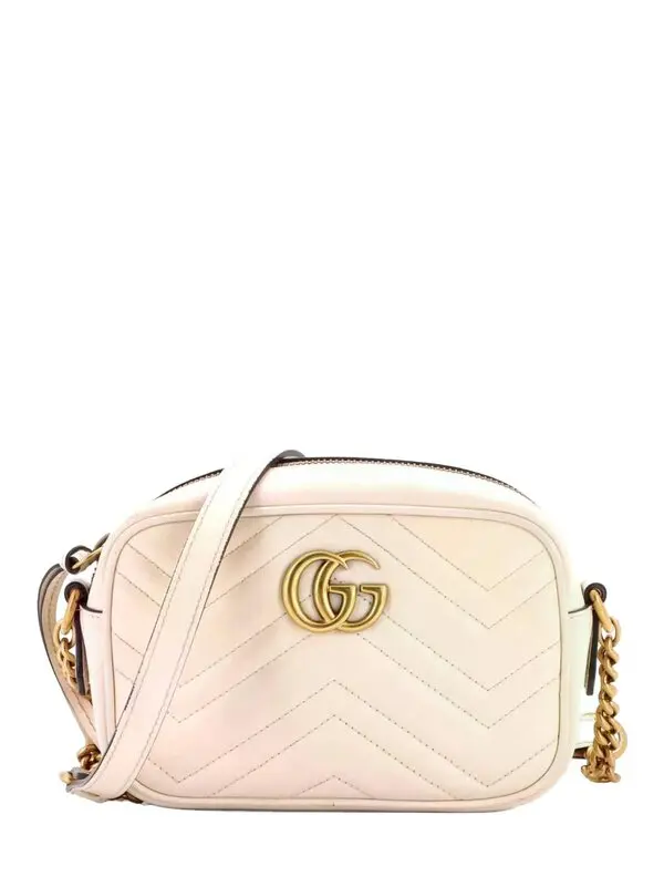 Gucci Gg Marmont Matelasse Leather Mini Crossbody Bag - Neutrals
