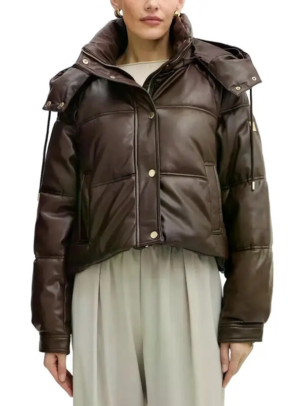 FRACOMINA Hooded Quilted Jacket - Brown