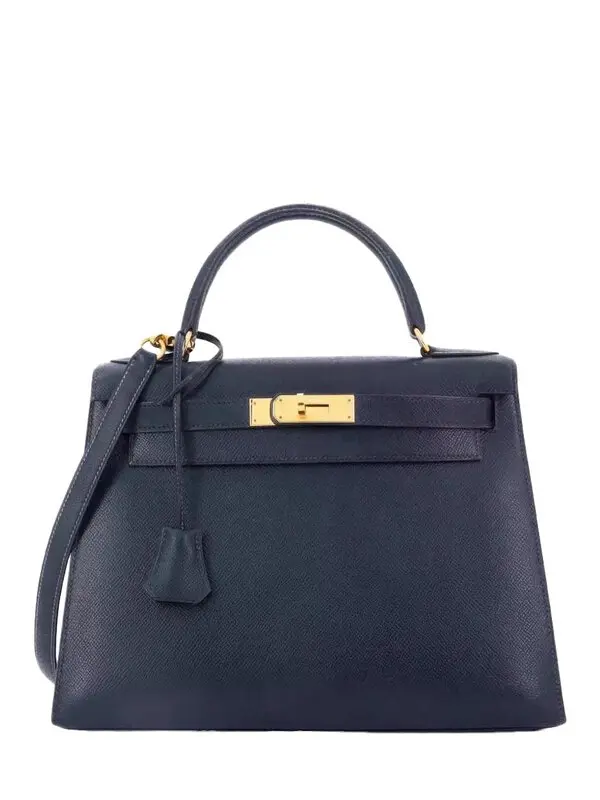 Hermès Kelly Handbag Courchevel 28 - Blue