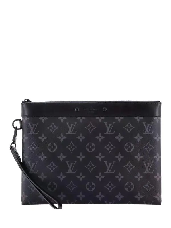 LOUIS VUITTON Pochette To-go Monogram Eclipse Canvas Mm Pouch - Black