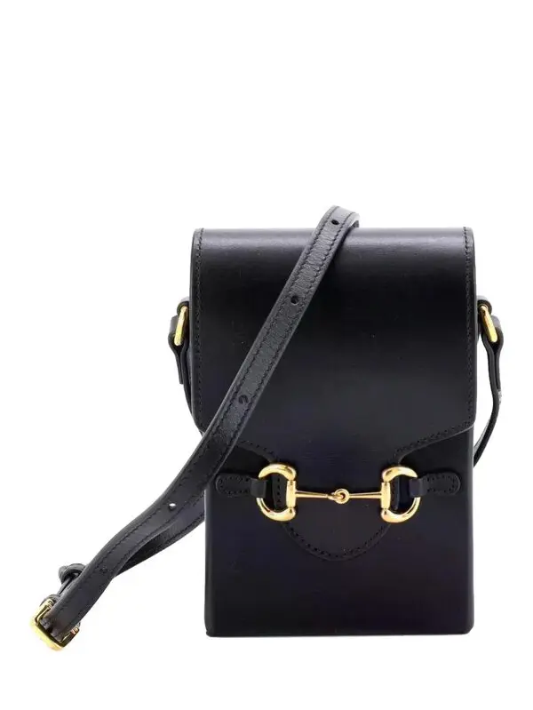 Gucci Horsebit 1955 Leather Mini Crossbody Bag - Black