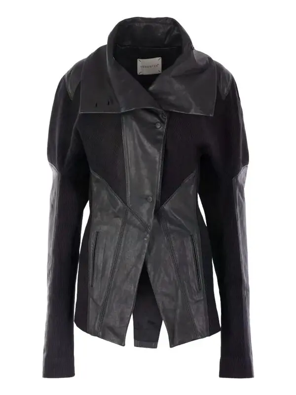 YEHUAFAN Asymmetric Sculptural Jacket - Black
