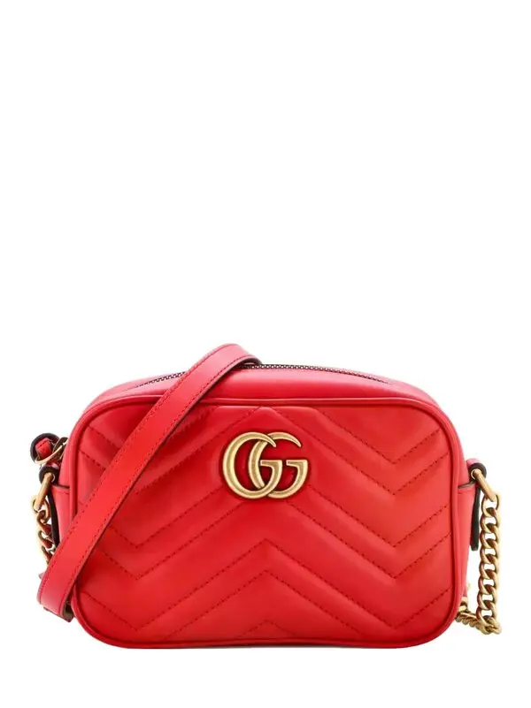 Gucci Gg Marmont Mini Crossbody Bag - Red
