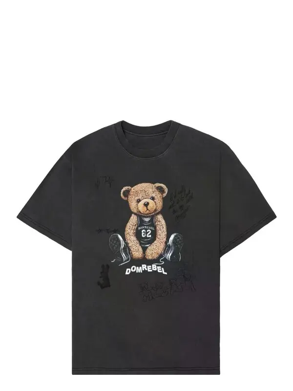 DOMREBEL Play Sketch Bear-print T-shirt - Black