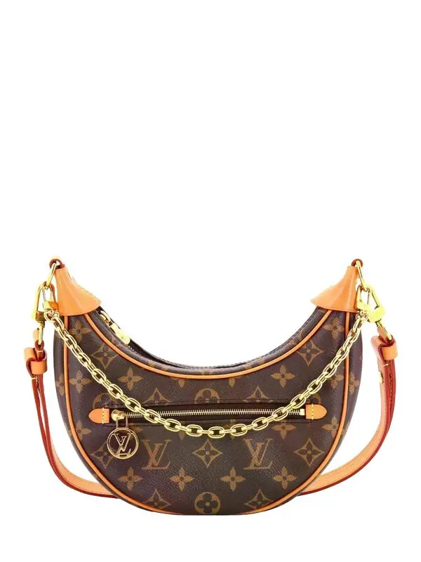 LOUIS VUITTON Loop Handbag Monogram Canvas Hobo Bag - Brown
