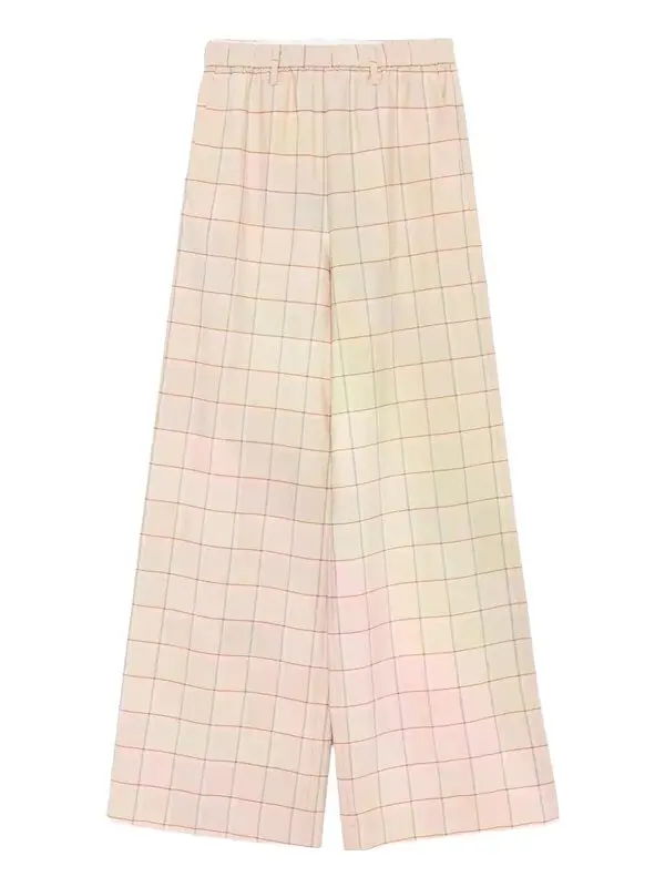 FORTE_FORTE Checked Trousers - Neutrals