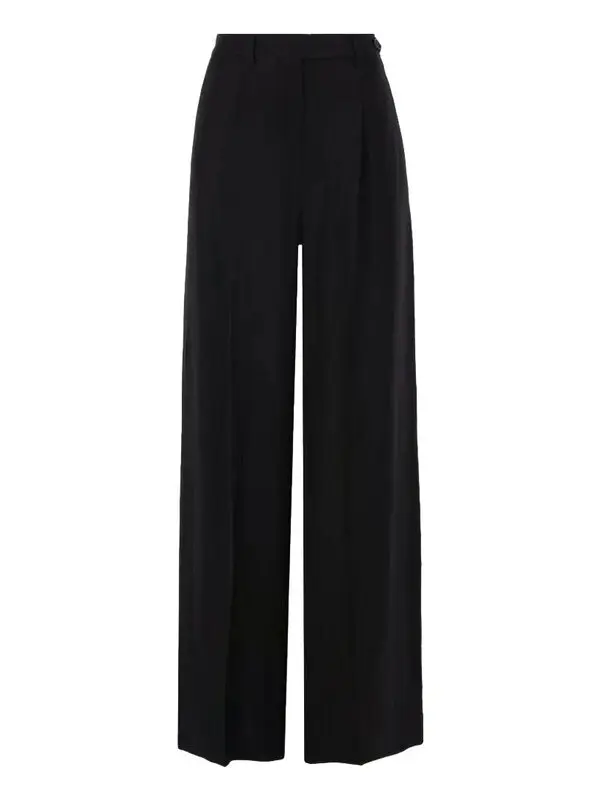 Brunello Cucinelli Pleated Wide Leg Trousers - Black