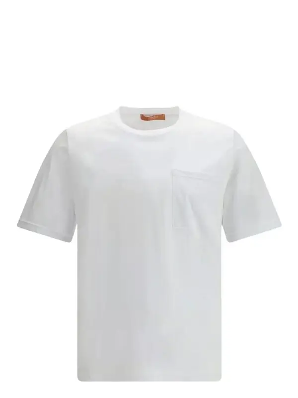 CRUNA Crew-neck Patch Pocket T-shirt - White
