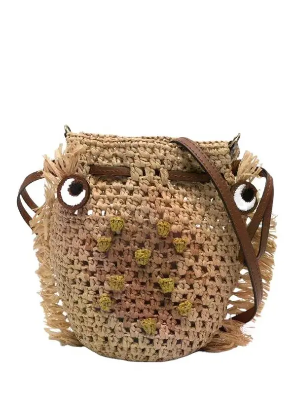 ANYA HINDMARCH Eye-detail Mini Bucket Bag - Neutrals