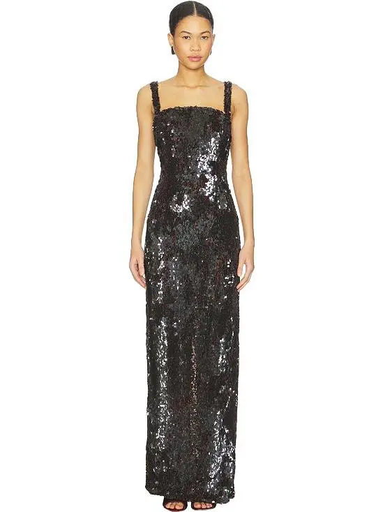 Rachel Gilbert Kaia Gown - Chocolate