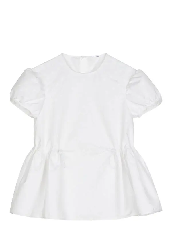 Cecilie Bahnsen Chiara Iris Jacquard Top - White