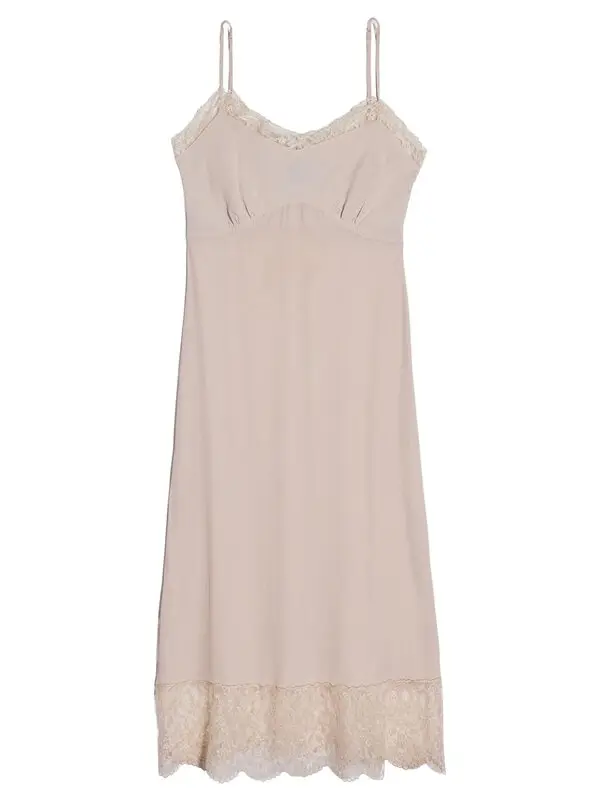 Simone Rocha Lace Trim Slip Dress - Rose