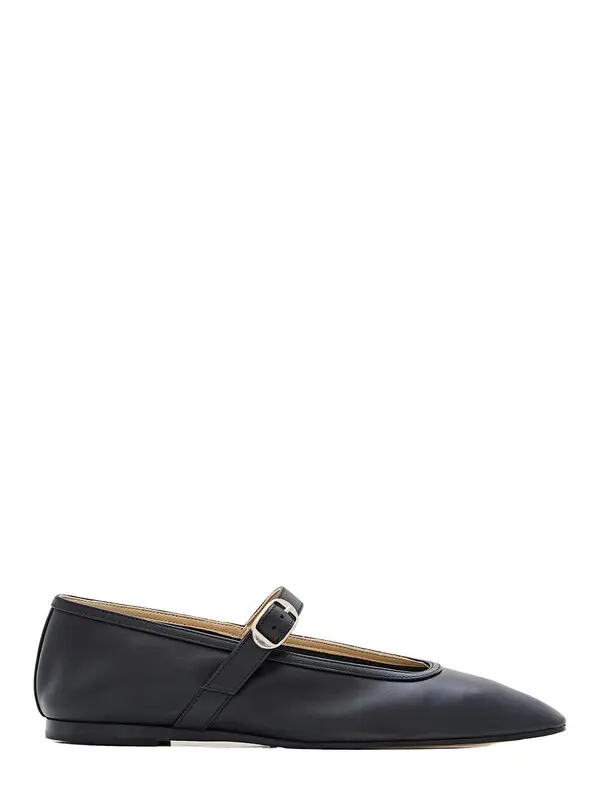Le Monde Beryl Stella Leather Ballet Flats - Black