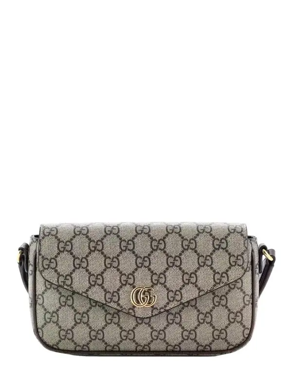 Gucci Ophidia Envelope Flap Gg Coated Canvas Mini Shoulder Bag - Brown