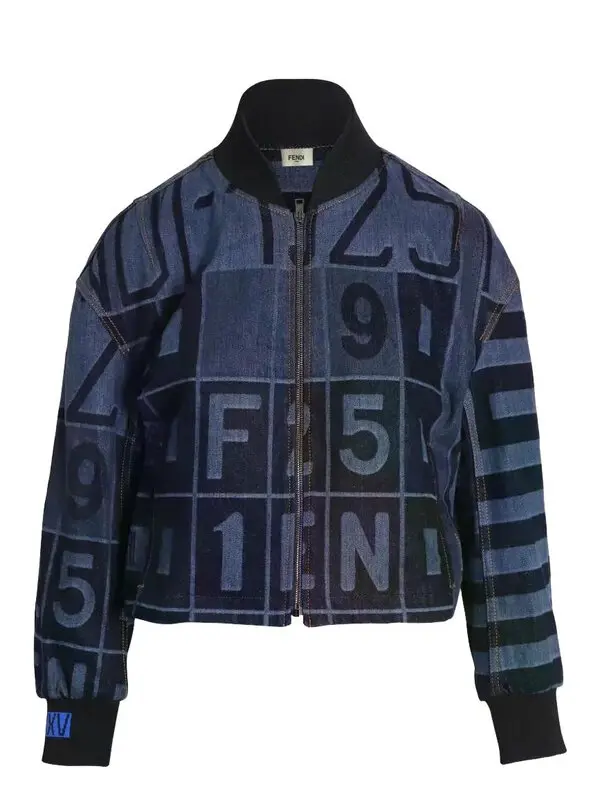 Fendi Denim Bomber Jacket - Blue
