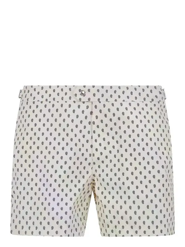 TOM FORD Printed Swim Shorts - Neutrals