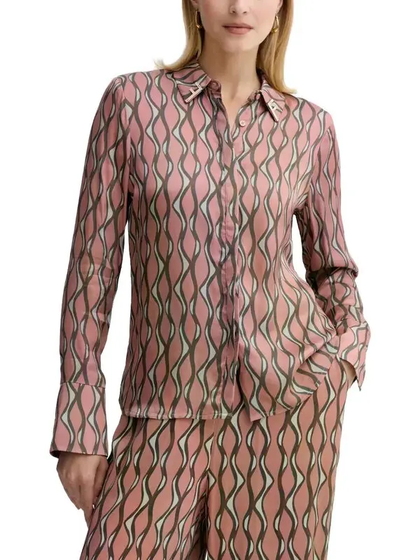 FRACOMINA Printed Button-down Shirt - Pink