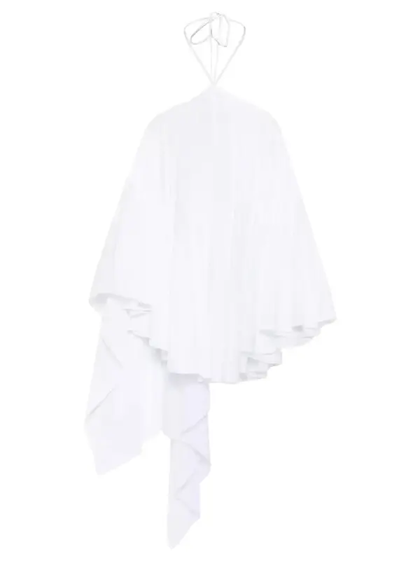 Jacquemus Triangle Ruffled Mini Dress - White