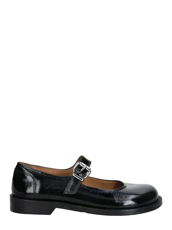 BILLI BI Buckle-strap Ballerina Flats - Black