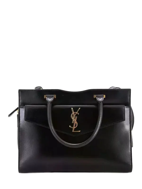Saint Laurent Uptown Leather Medium Tote - Black