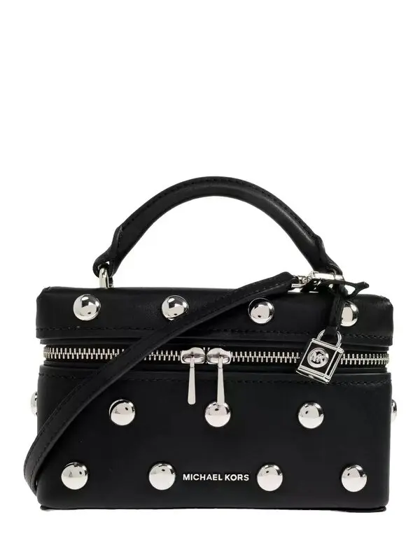Michael Kors Jana Studded Leather Crossbody Bag - Black