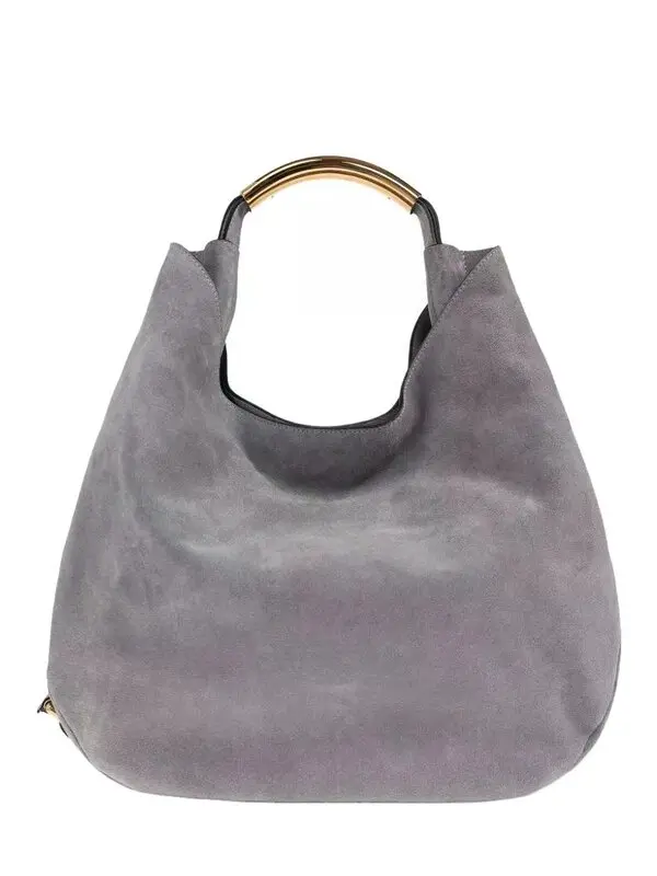 Moschino Handle Me Ring Handle Shoulder Bag - Grey
