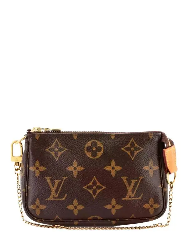 LOUIS VUITTON Pochette Accessoires Monogram Canvas Mini Clutch - Brown