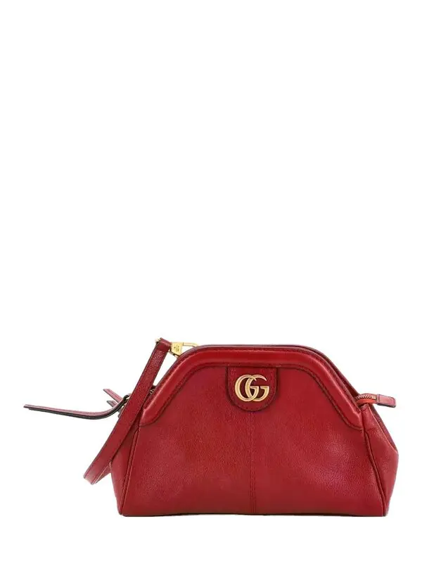 Gucci Shoulder Bag Leather Small Crossbody Bag - Red