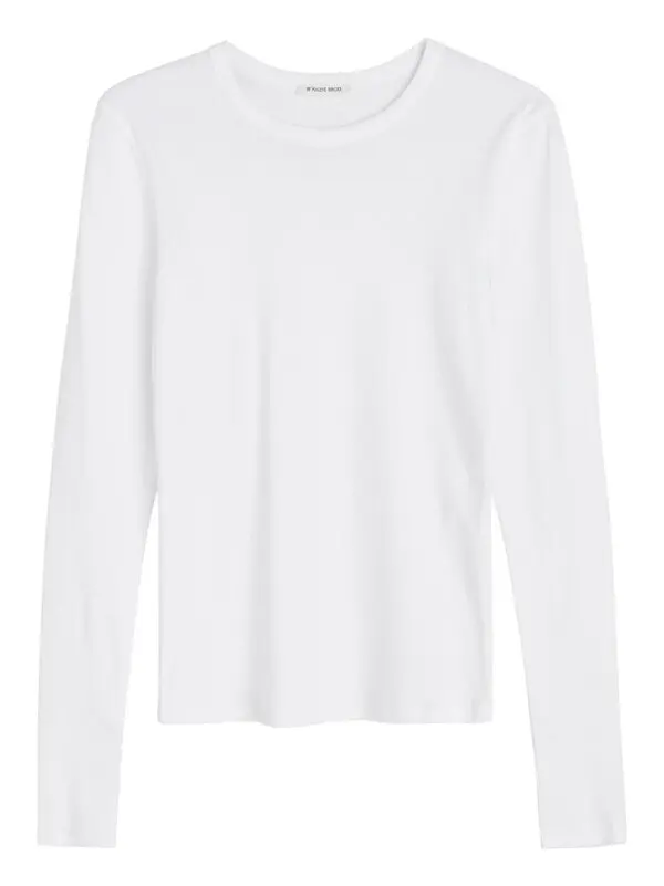 BY MALENE BIRGER Brita Organic Cotton Long-sleeved T-shirt - Pure White