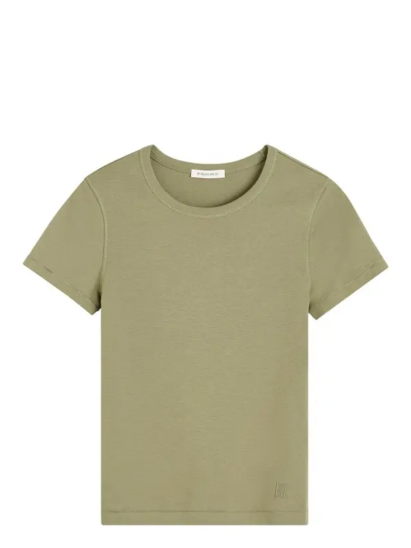 BY MALENE BIRGER Alicia Organic Cotton T-shirt - Deep Lichen Green