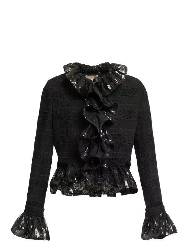 Elie Saab Sequin-embellished Jacket - Black