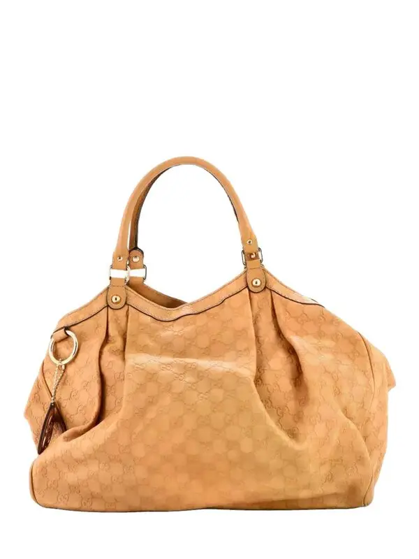 Gucci Sukey Sima Leather Large Tote Bag - Neutrals