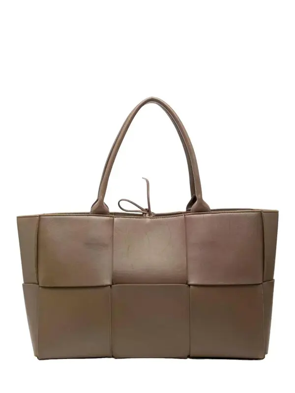 Bottega Veneta Medium Nappa Maxi Intrecciato Arco Tote Bag - Brown