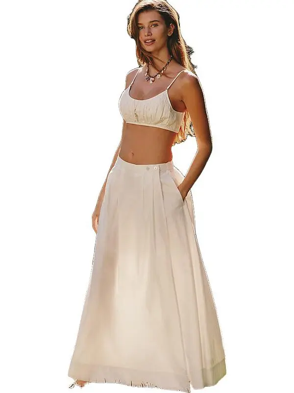 L*Space Keeper Maxi Skirt - White