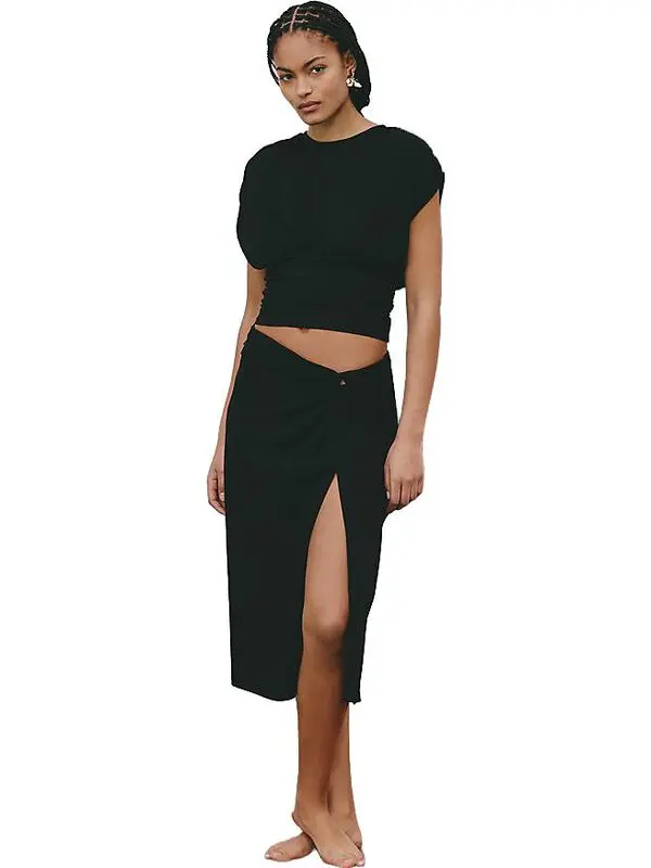 CELANDINE Bianca Midi Skirt - Black