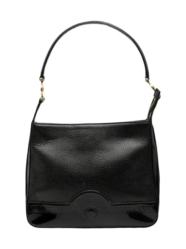 Versace 2000-2025 Leather Medusa Shoulder Bag - Black