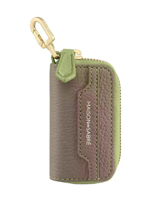 MAISON DE SABRE Zipped Charm Key Case - Green