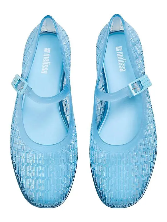 Melissa Harper Jelly Mary Jane Flats - Blue