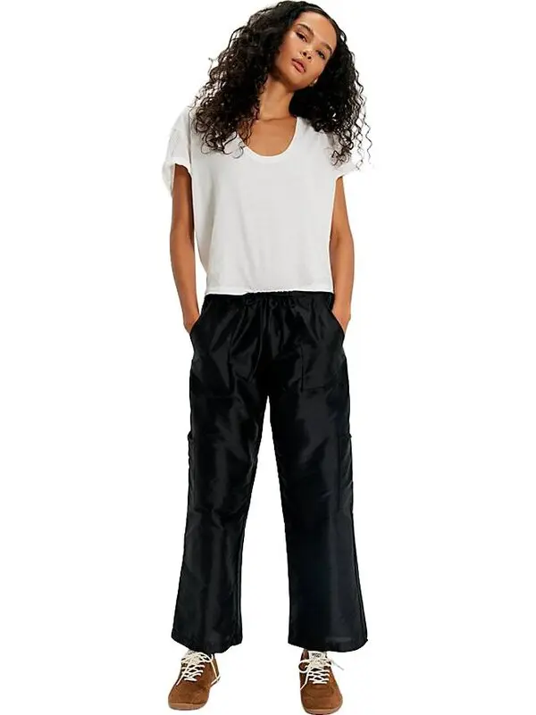 Donni. Taffeta Drawstring Cargo Pants - Jet