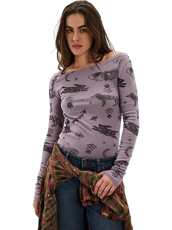 RAGABOND Winter Folklore Long Sleeve - Purple Dove
