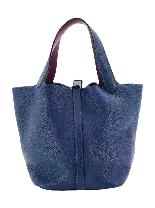 Hermès Eclat Picotin Lock Clemence Mm Bucket Bag - Blue