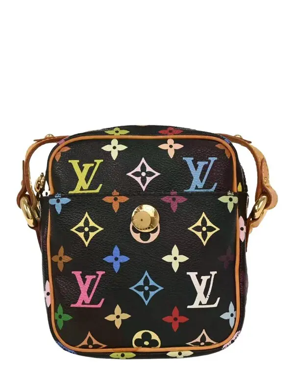 LOUIS VUITTON X Takashi Murakami 2005 Rift Monogram Shoulder Bag - Black