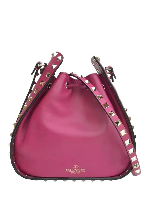 Valentino Garavani Small Leather Rockstud Bucket Bag - Pink