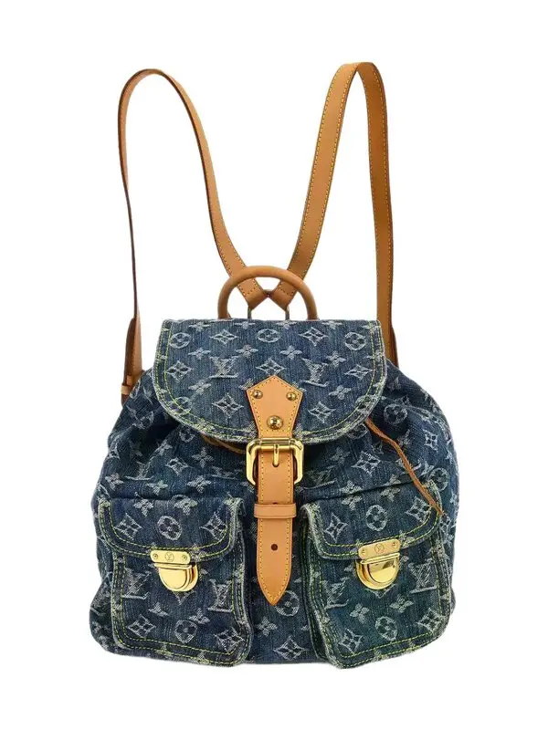 LOUIS VUITTON 2006 Gm Sac A Dos Monogram Denim Backpack - Blue