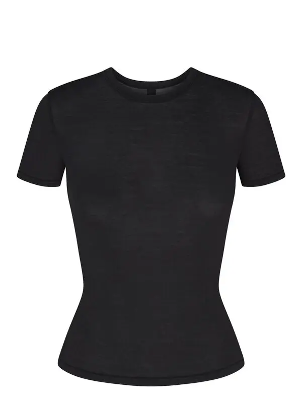 SKIMS Long T-shirt Sheer Modal - Onyx