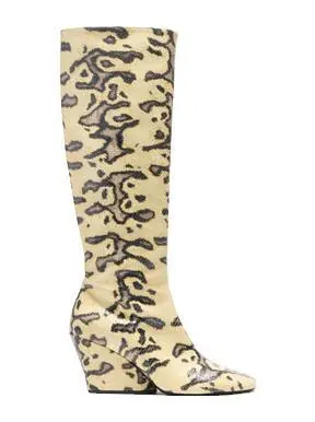 Proenza Schouler Slant Embossed Python Boots - Resin Multi