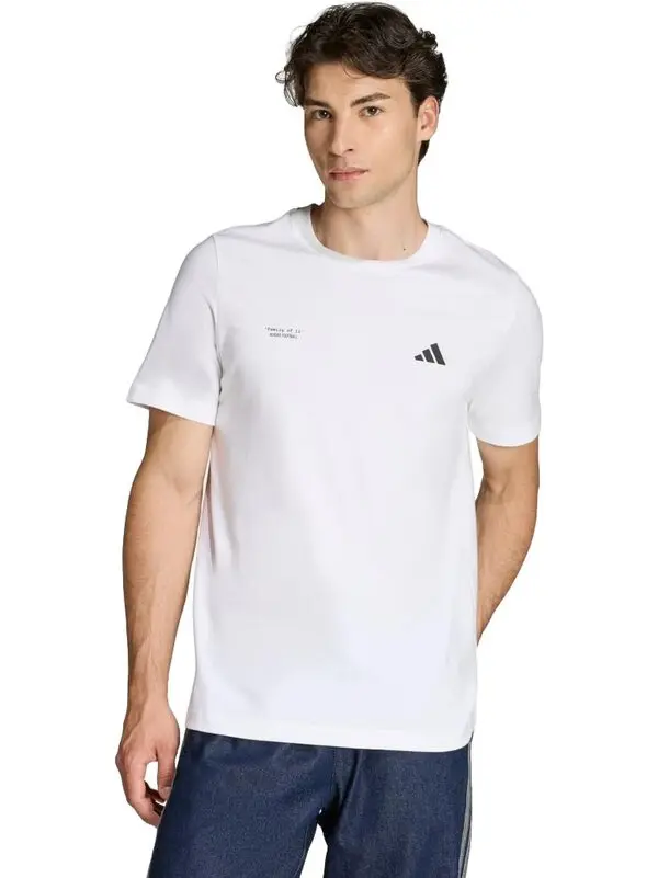 Adidas Football Slogan Graphic T-shirt - White