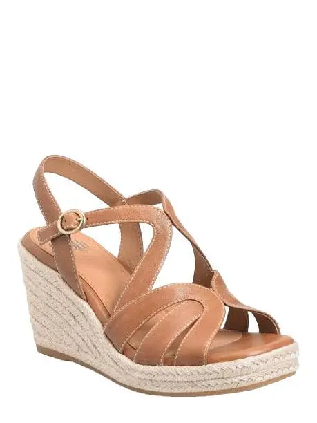 SOFFT Norma Slingback Espadrille Platform Wedges - Sand