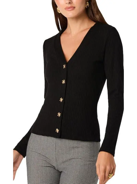 Astr The Label Mckenzie V-neck Cardigan - Black