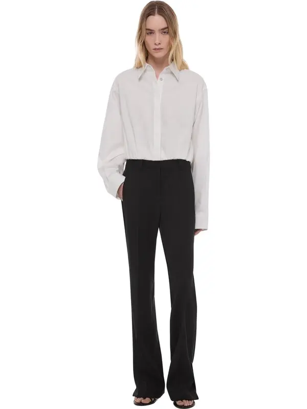 Helmut Lang Cropped Gathered Shirt - White